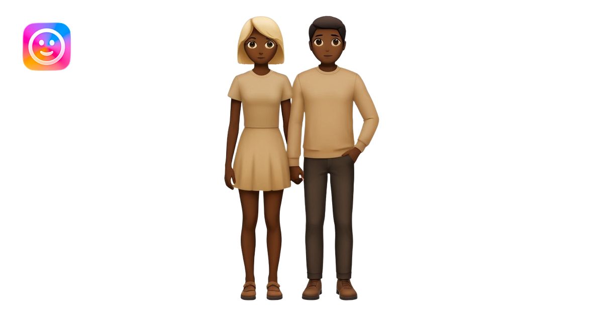 2 peoples standing far emoji | AI Emoji Generator