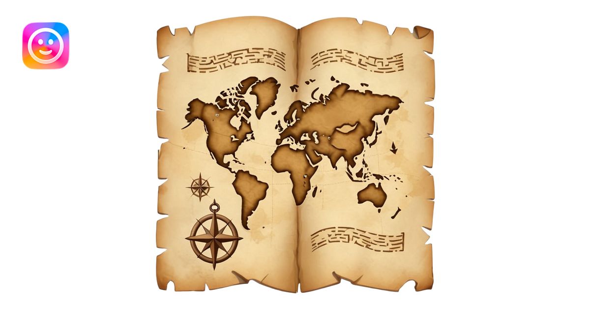 ancient map emoji | AI Emoji Generator