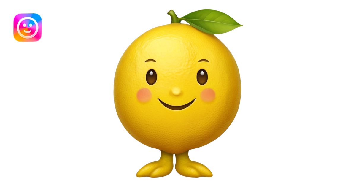 World map in the shape of a lemon emoji | AI Emoji Generator