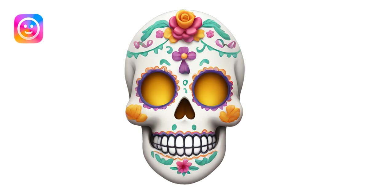 decorated sugar skull emoji | AI Emoji Generator
