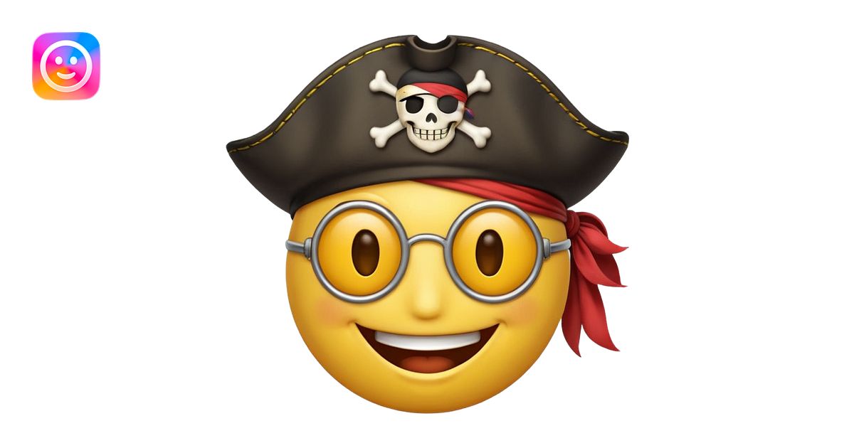 Smiley with a pirate eyepatch emoji | AI Emoji Generator