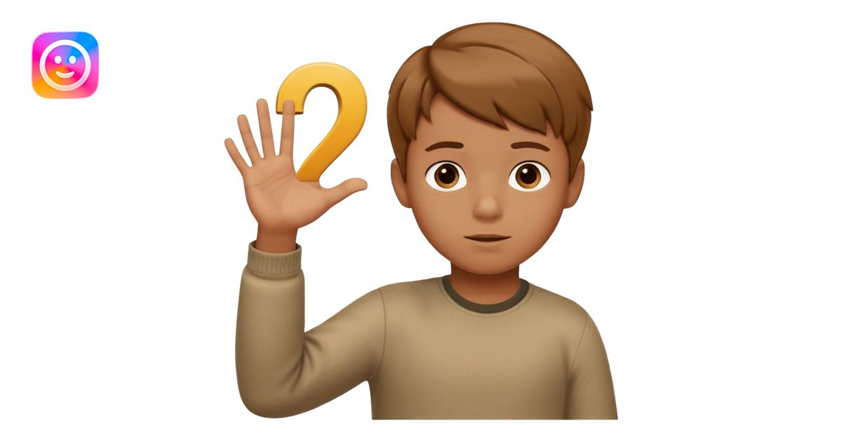 A boy shrugging with the number 6 over one hand and the number 7 over ...