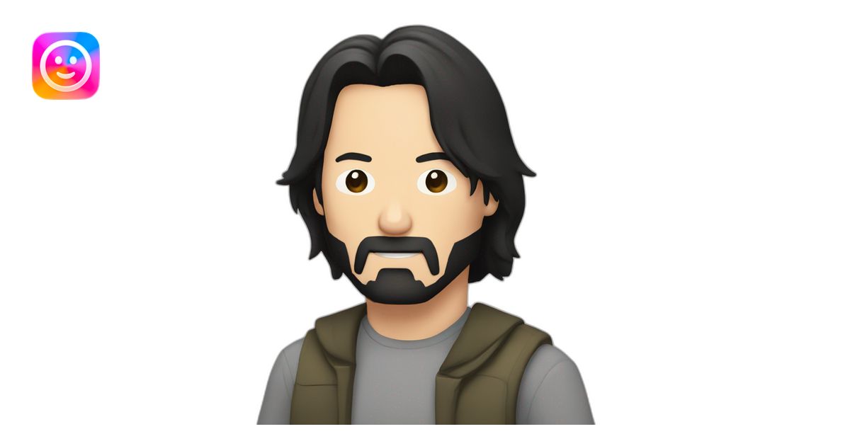 Keanu reeves drink a beer emoji | AI Emoji Generator