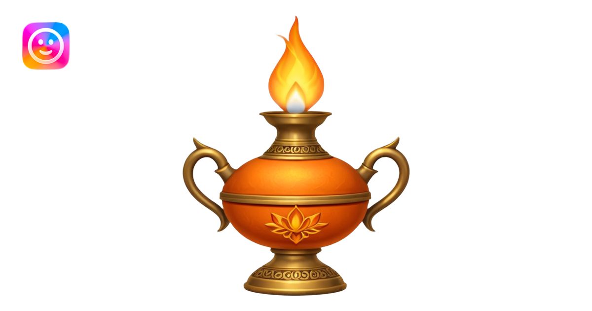 oil lamp diya. emoji | AI Emoji Generator