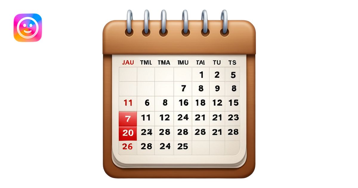 calendar emoji emoji | AI Emoji Generator