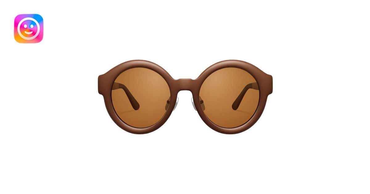 Y2K brown sunglasses emoji | AI Emoji Generator