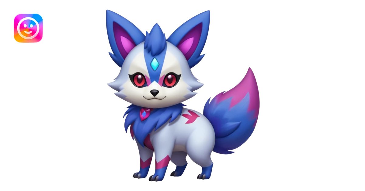 Shiny White with Violet and Indigo markings and nebula markings Zorua ...