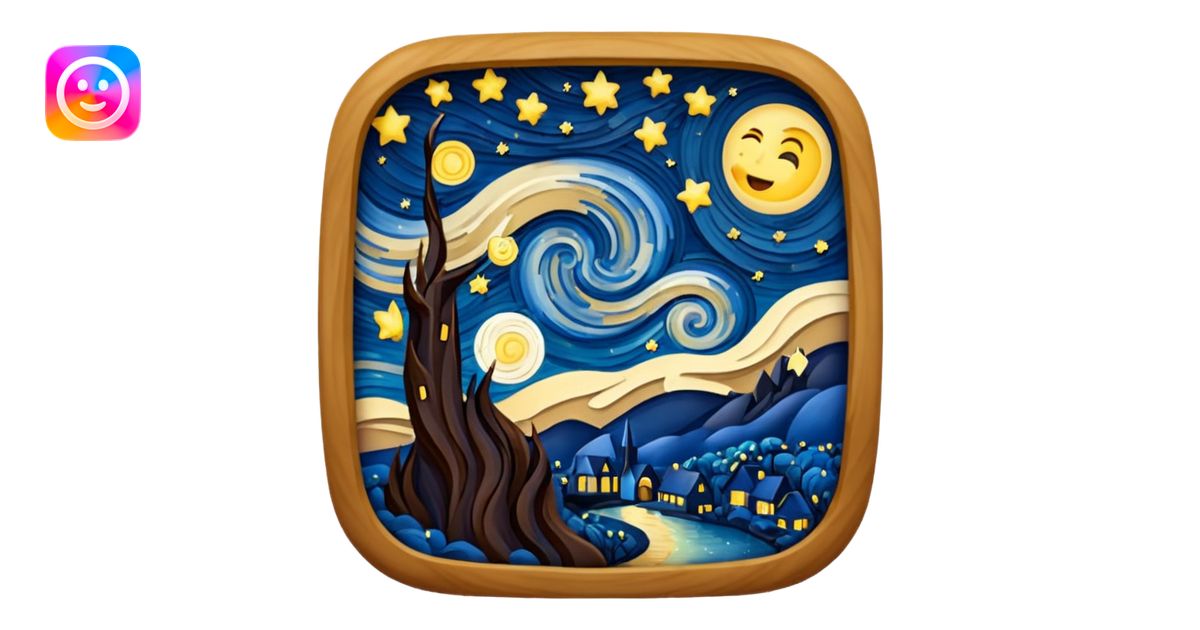 The Starry Night frames emoji | AI Emoji Generator