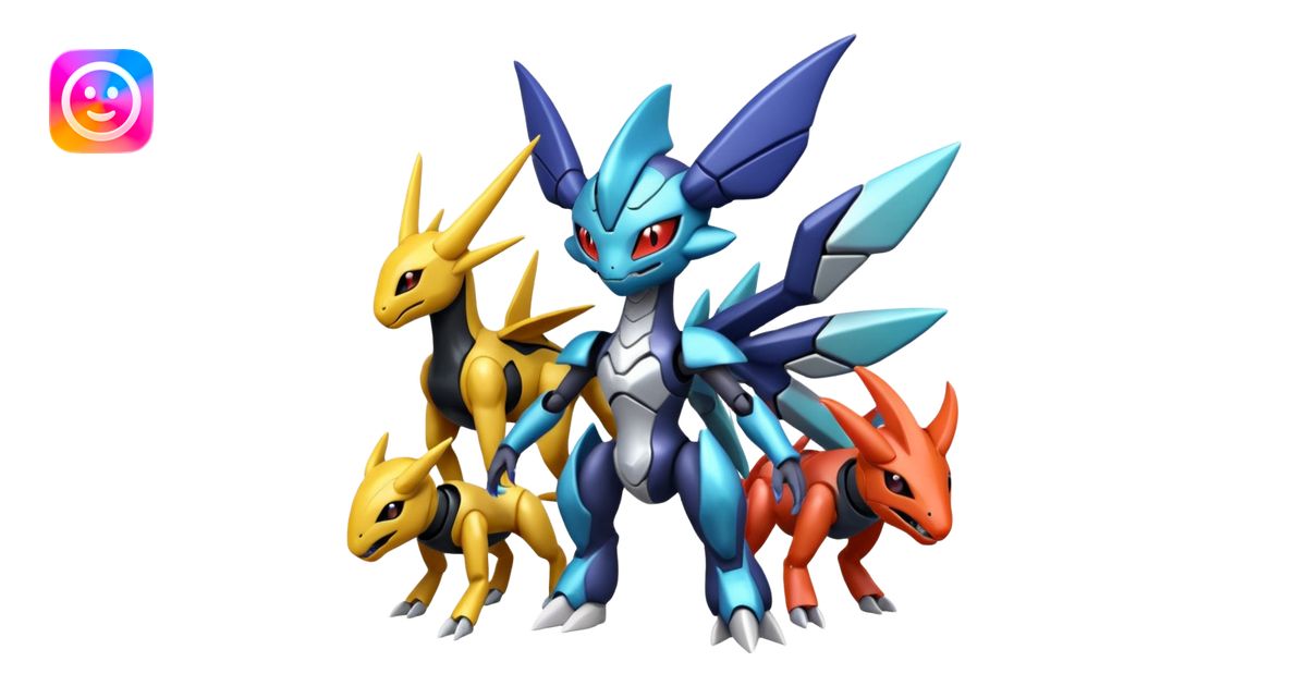 Dialga-Genesect-Miraidon-Darkrai-Deoxys-Giratina-Palkia-Meloetta-fusion ...