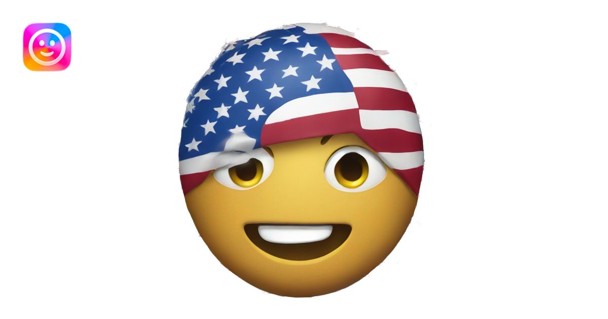 USA flag with character emoji | AI Emoji Generator