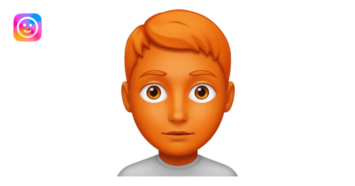 Orange: smooth face emoji | AI Emoji Generator
