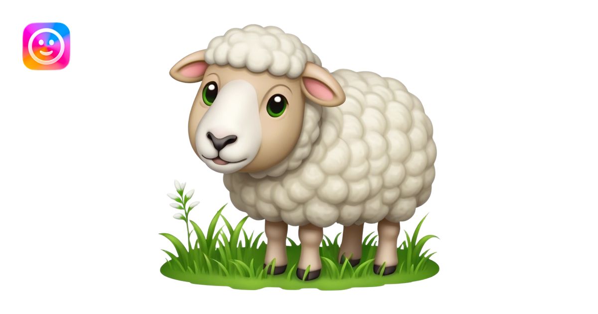 sheep eating grasp emoji | AI Emoji Generator