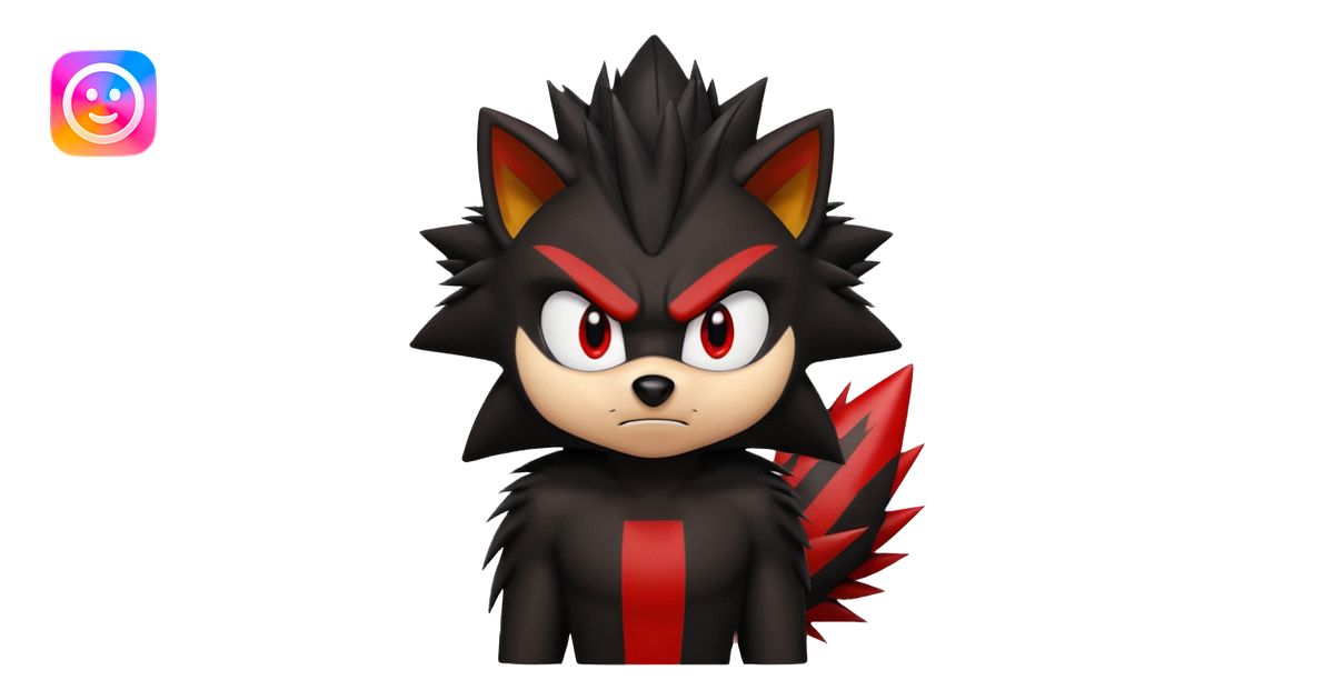 Sonic the hedgehog: Shadow the hedgehog emoji | AI Emoji Generator