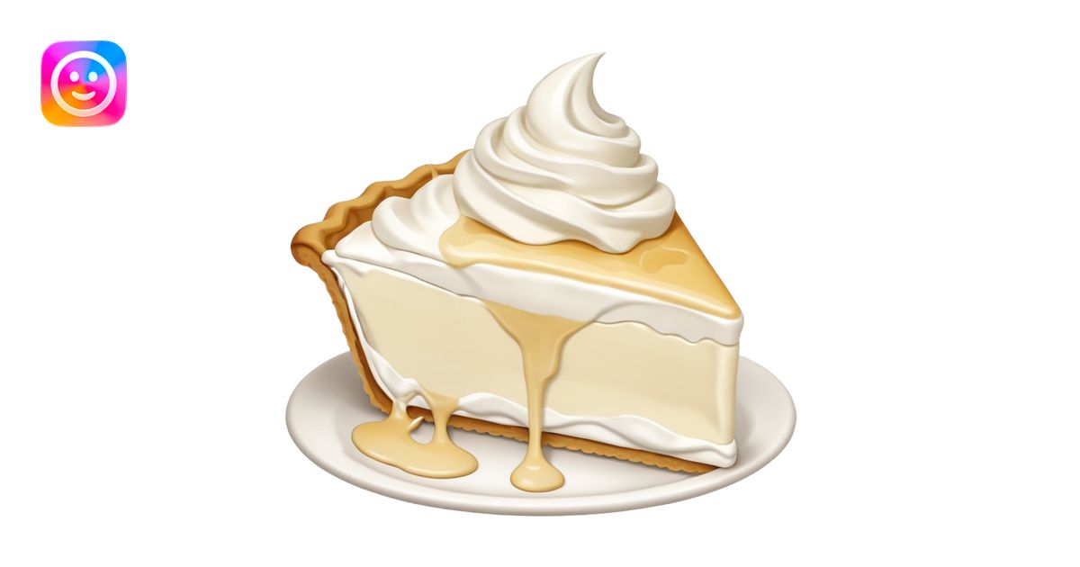 Slice of pale cream pie with melted whipped cream dripping off of it ...