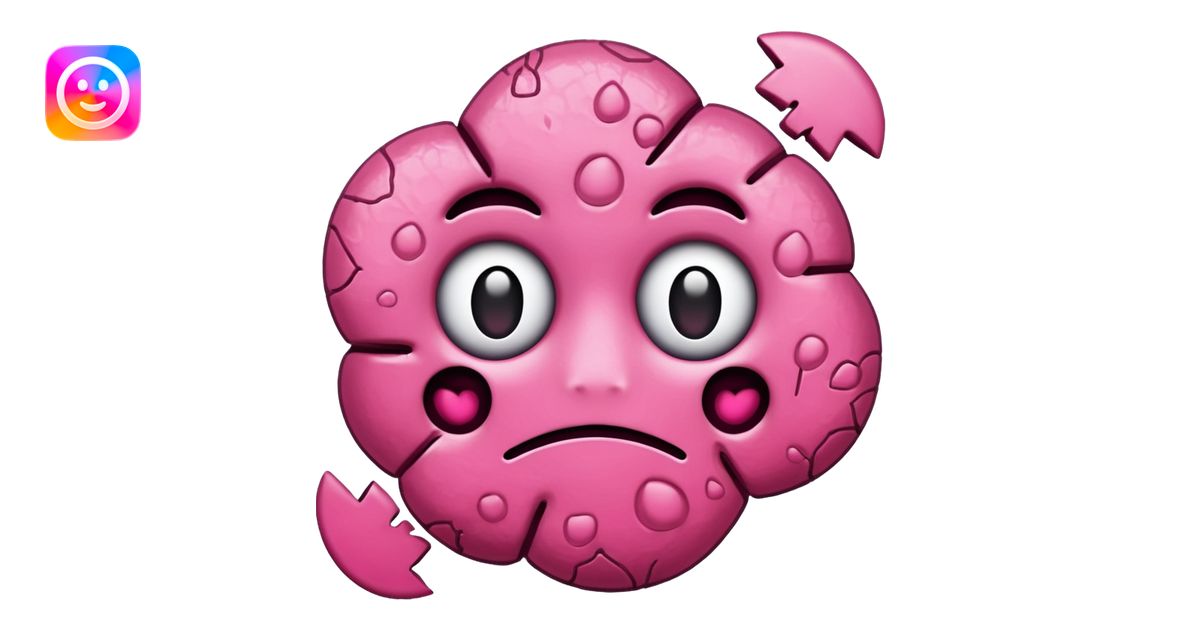 pink cellular dead skin emoji | AI Emoji Generator