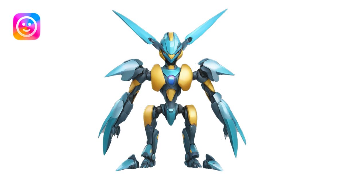 Futuristic Mechanical Pokémon-Medabot-Dragon full body emoji | AI Emoji ...
