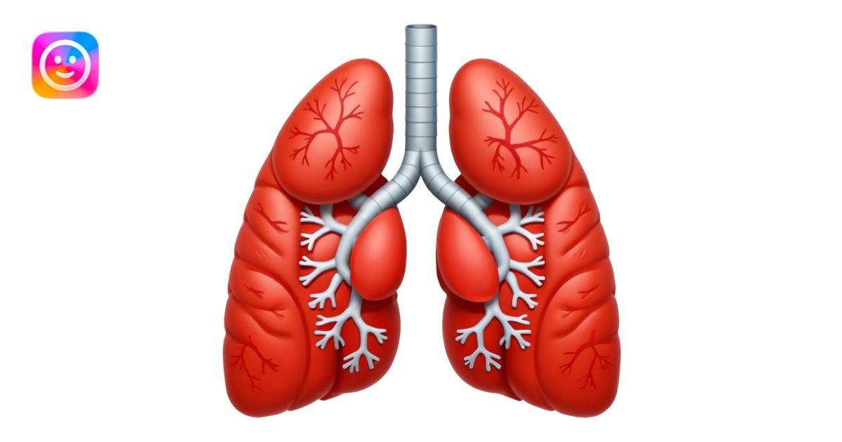 very simple cartoonish lungs emoji emoji | AI Emoji Generator