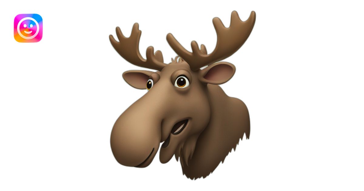 moose with human face emoji | AI Emoji Generator