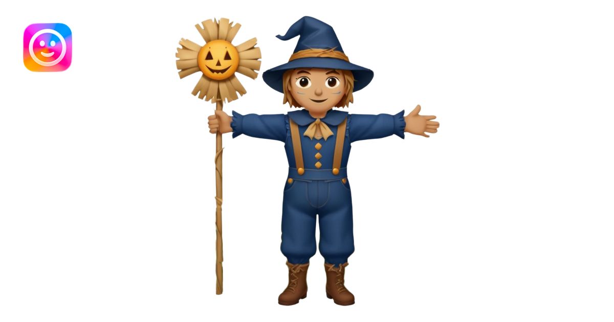 The Scarecrow from The Land of Oz with dark blue outfit emoji | AI ...