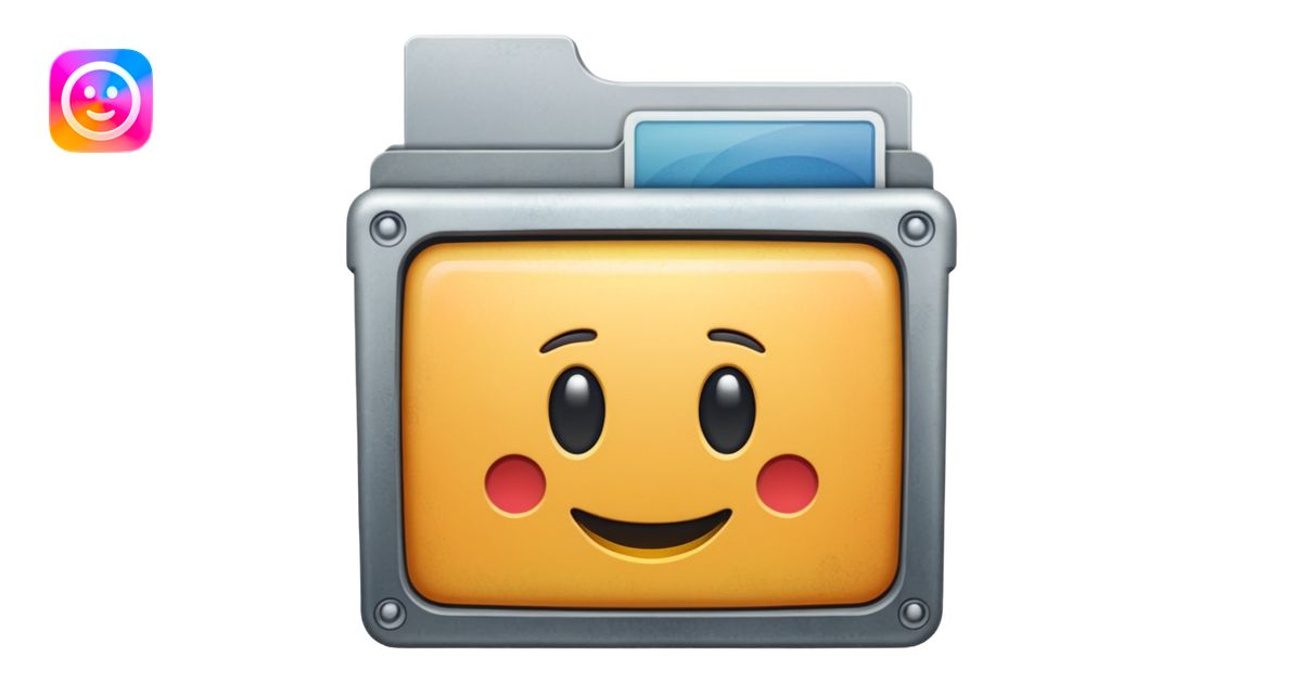 mac os icon physical film 60s recording colors emoji | AI Emoji Generator