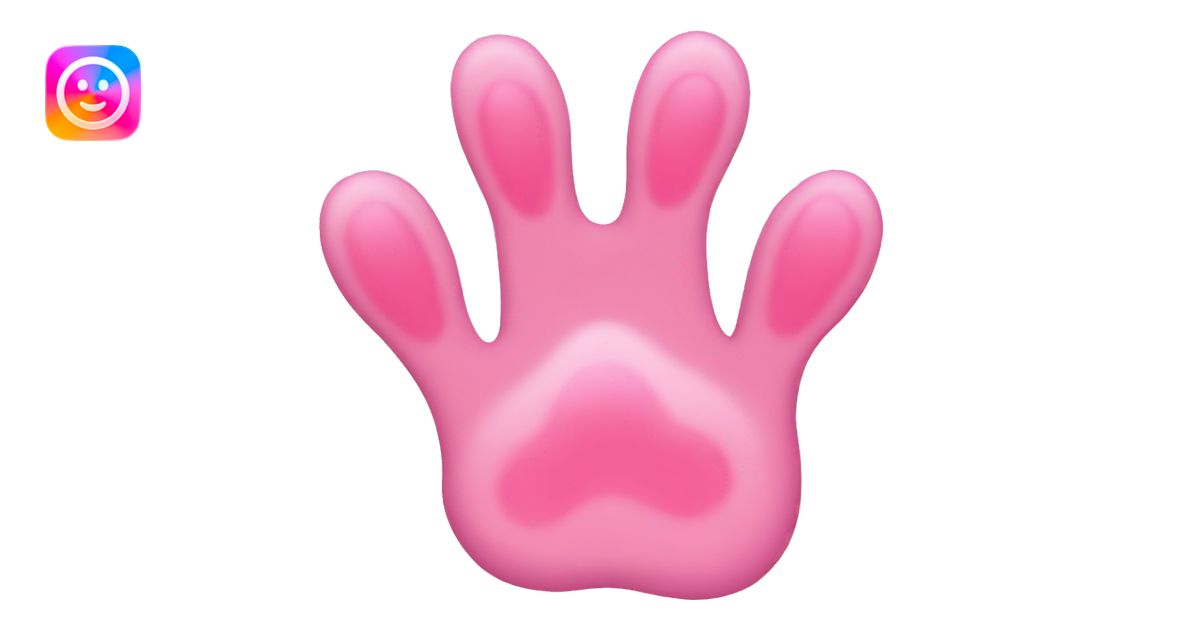 pink cat paws emoji | AI Emoji Generator