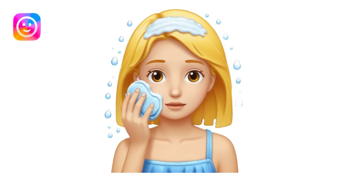 girl washing her face emoji | AI Emoji Generator