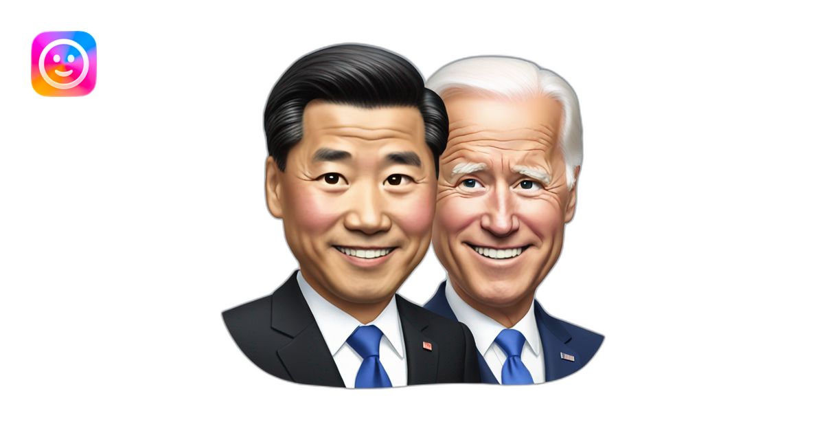 President Xi and Biden smiling emoji | AI Emoji Generator