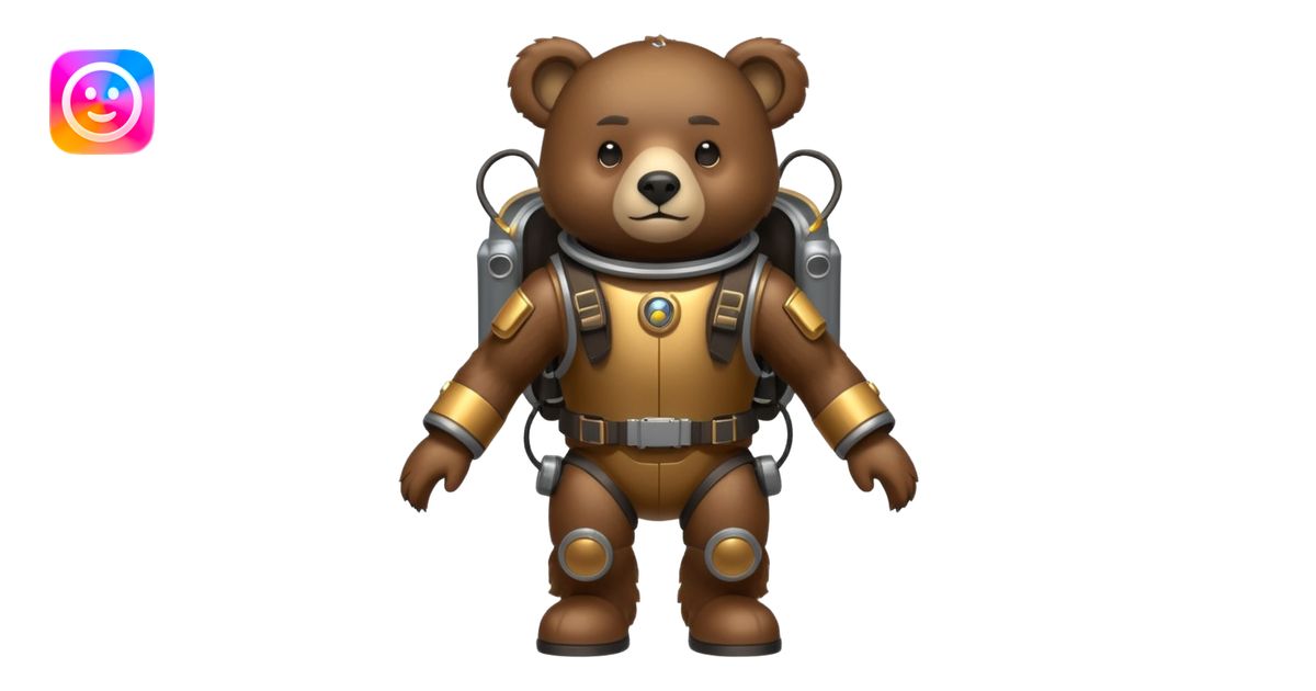bear wearing jetpack emoji | AI Emoji Generator
