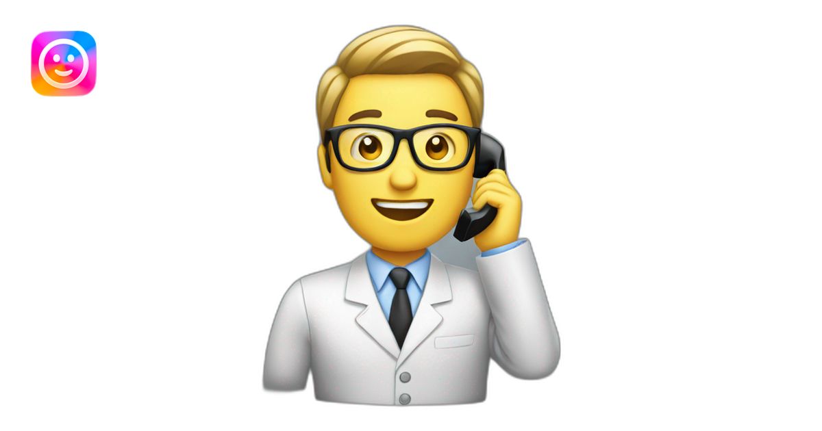 Business on the phone emoji | AI Emoji Generator