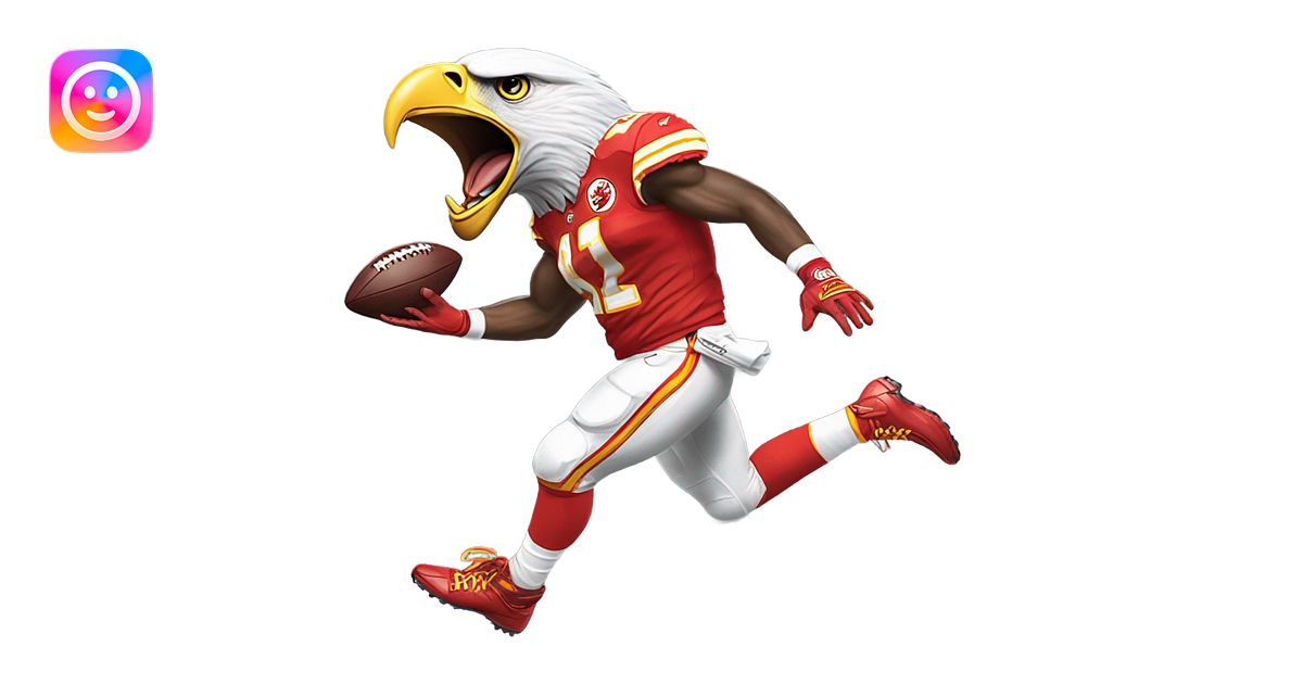 Eagle attacking nfl team Kansas City Chiefs emoji | AI Emoji Generator