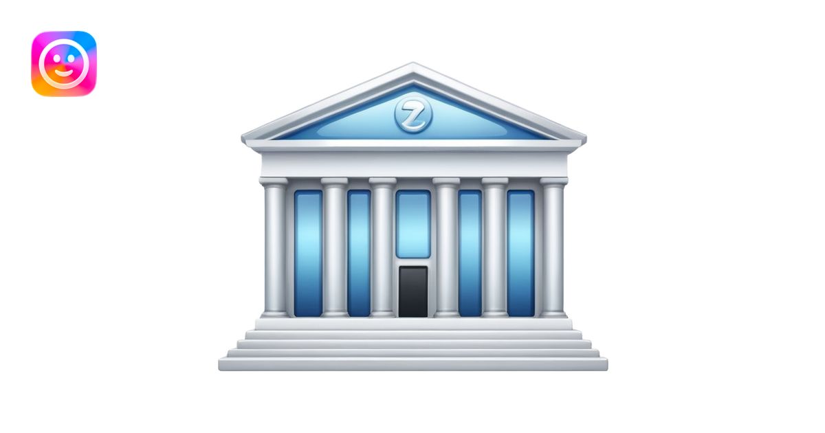 glitter white bank emoji | AI Emoji Generator