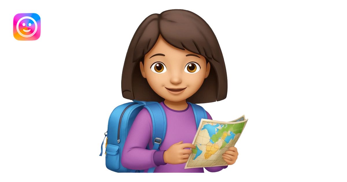 dora the explorer with boots and map emoji emoji | AI Emoji Generator