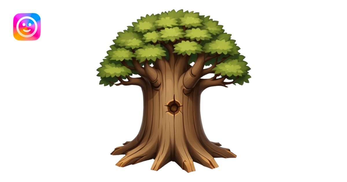 create a dnd style tree log.png using 48x48 pixels size emoji | AI ...