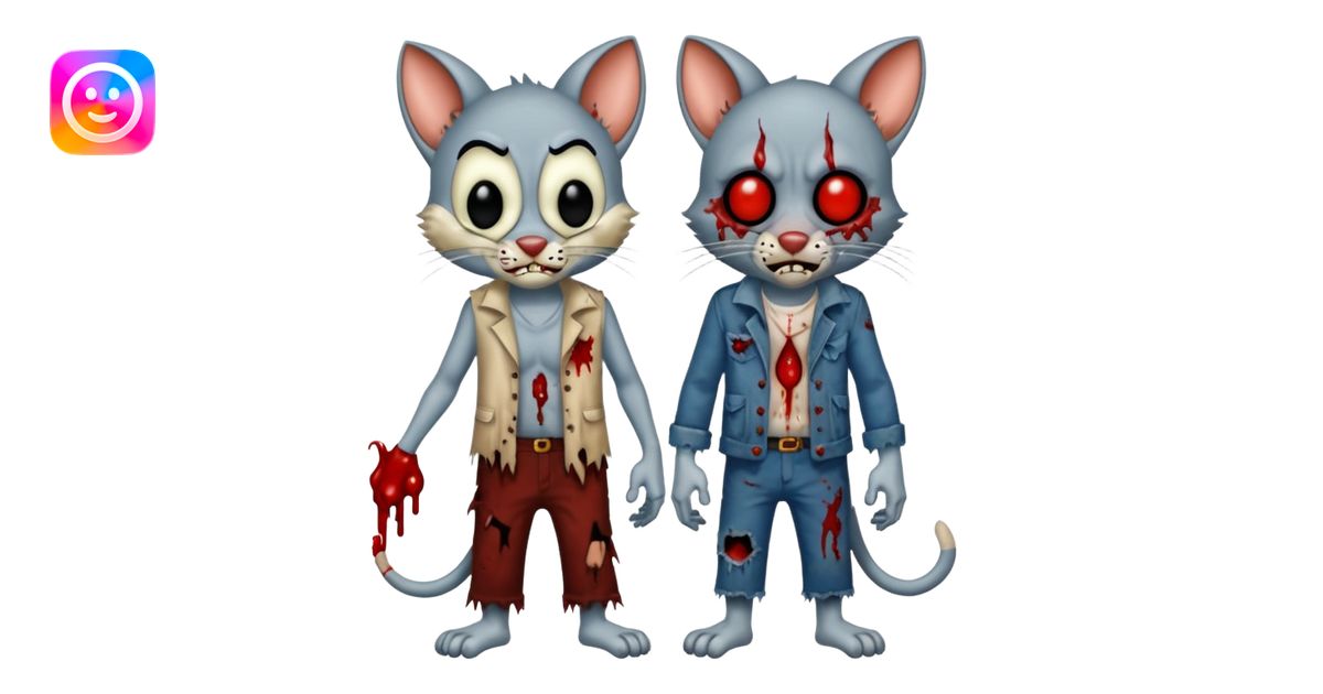 Zombie tom and jerry emoji | AI Emoji Generator