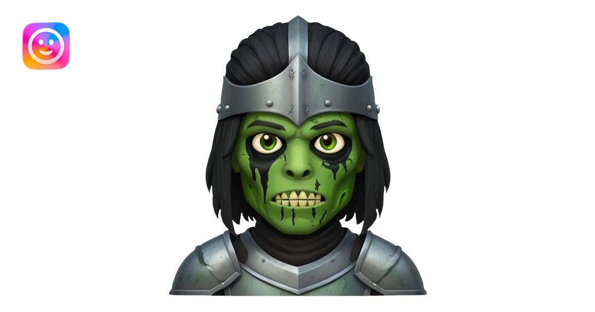 A black male with long black rough hair wearing a knight helmet with ...