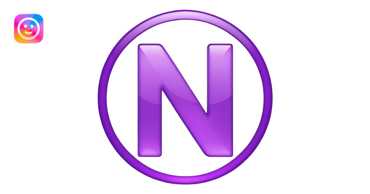purple letter N emoji | AI Emoji Generator