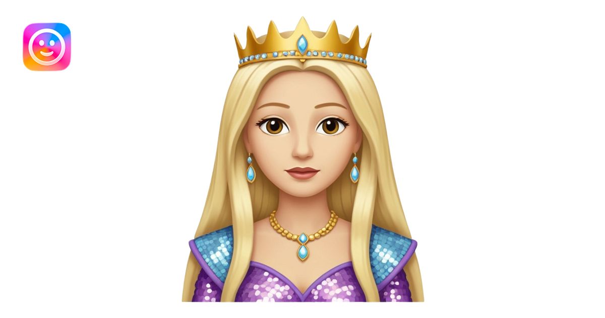 Queen of Sheba from The Bible with long blonde hair, ivory sequin ...