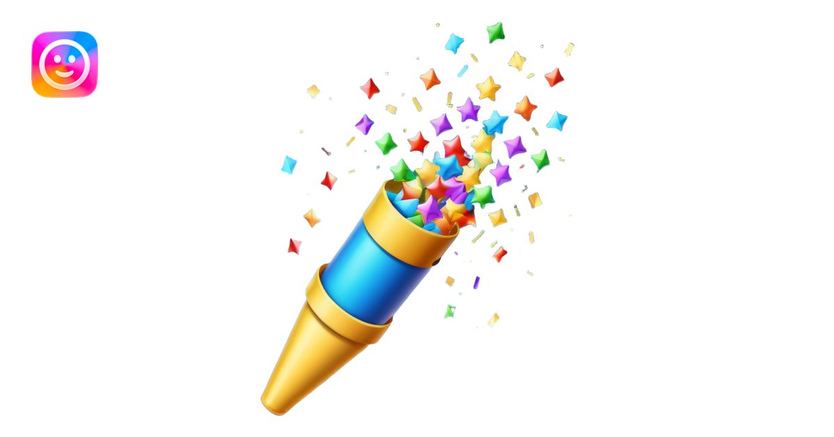 party popper with confetti burst emoji | AI Emoji Generator