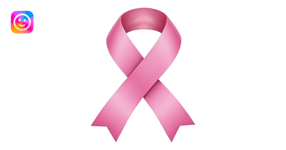 Breast cancer emoji | AI Emoji Generator