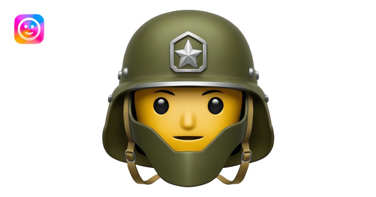 military helmet rigid emoji | AI Emoji Generator