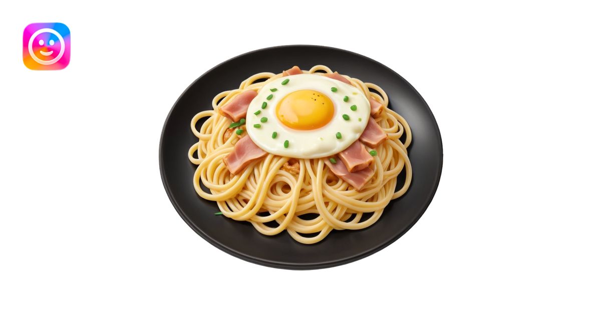 anime gothic carbonara spaghetti emoji | AI Emoji Generator