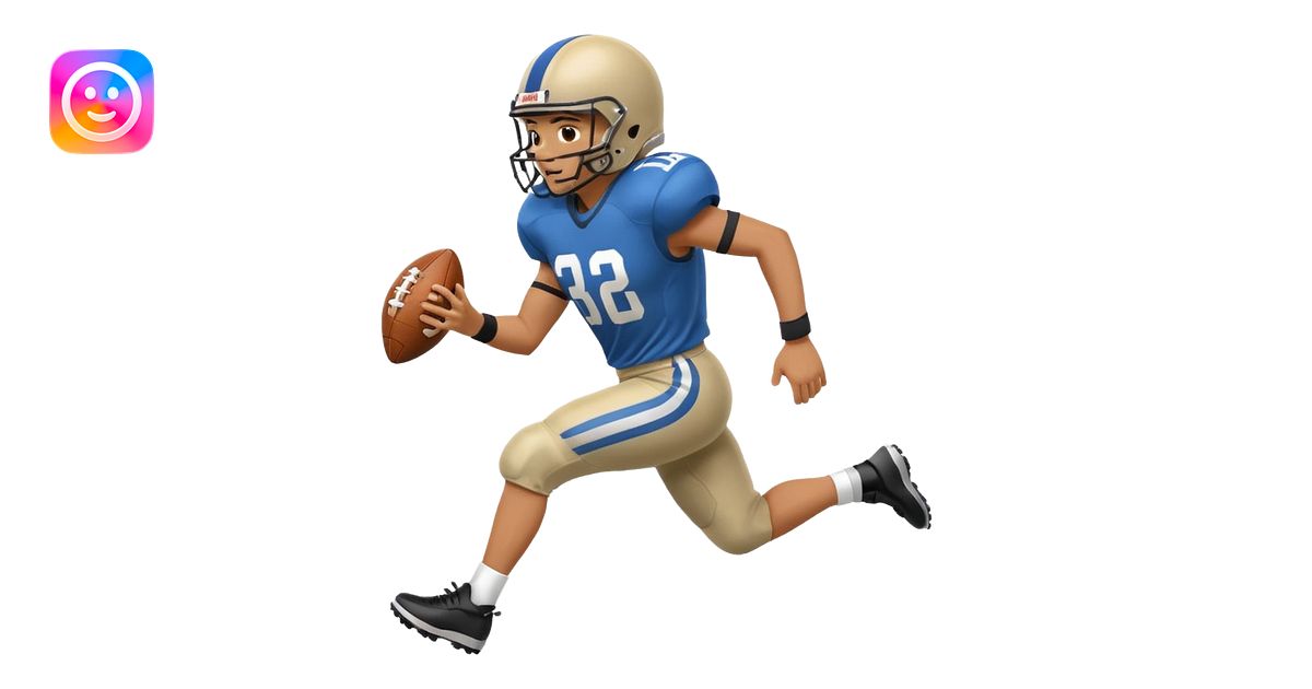A person playing football on the field emoji | AI Emoji Generator