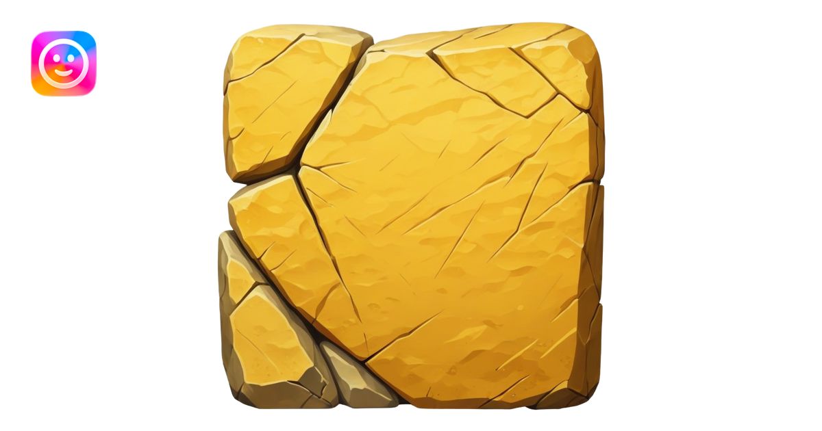 yellow rock emoji | AI Emoji Generator