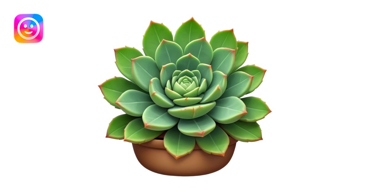Cinematic Realistic Succulent Emoji, Compact and plump, with fleshy ...