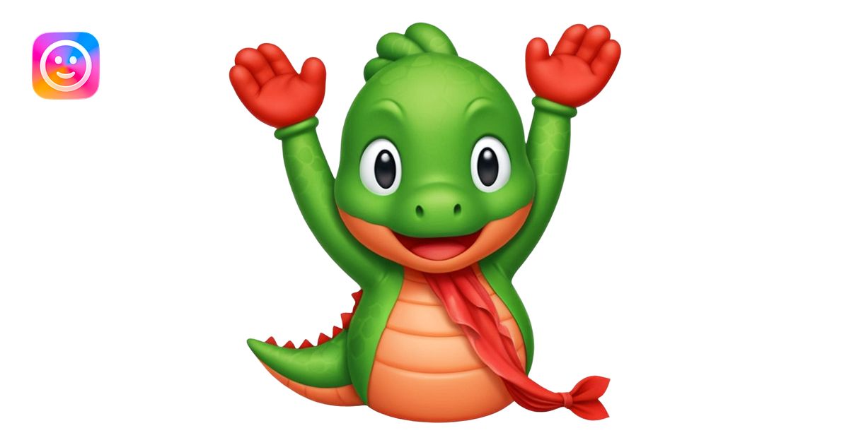 Yoshi was too cold and Scampi was too hot! emoji | AI Emoji Generator