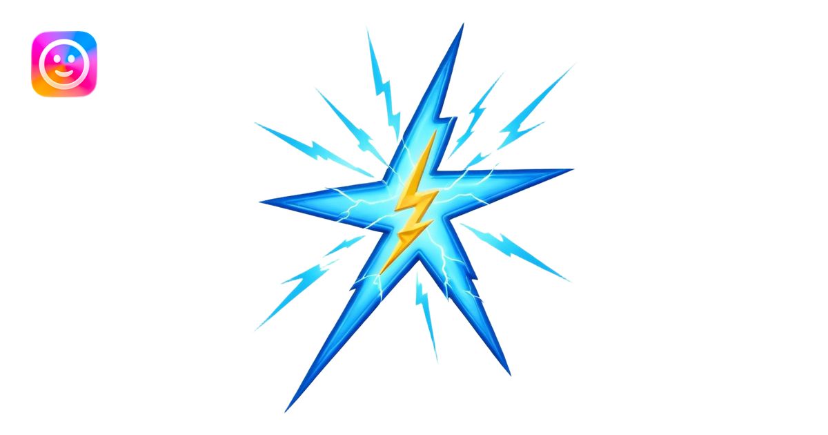A glowing blue Smite 2 lightning bolt inside a crosshair. emoji | AI ...