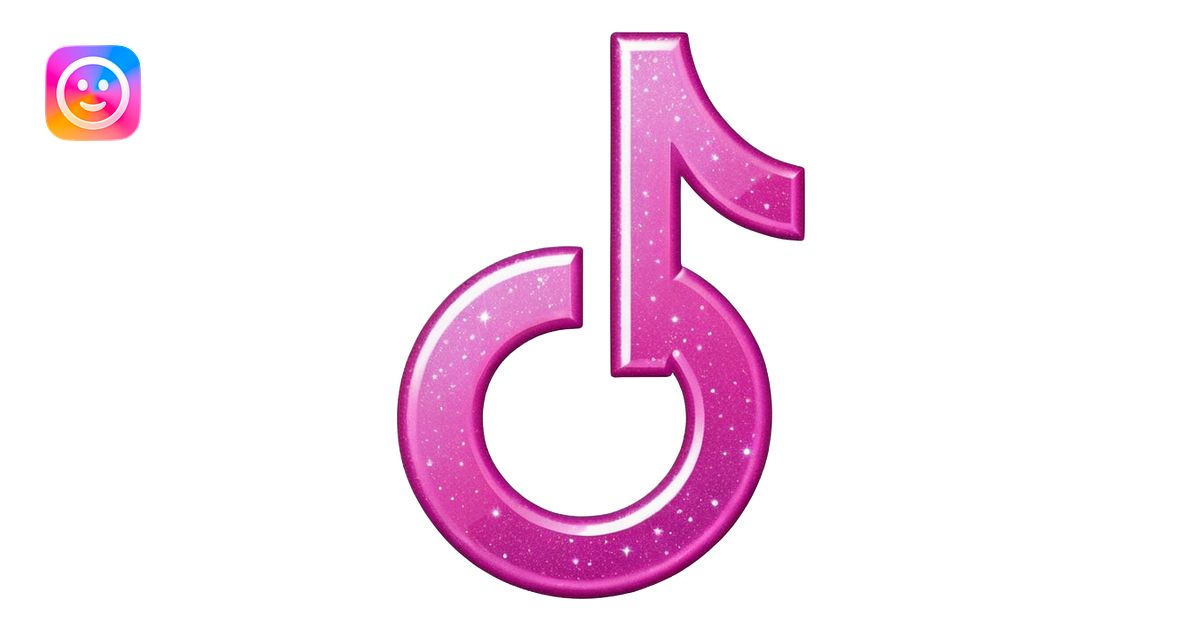 glitter pink symbol TikTok emoji | AI Emoji Generator