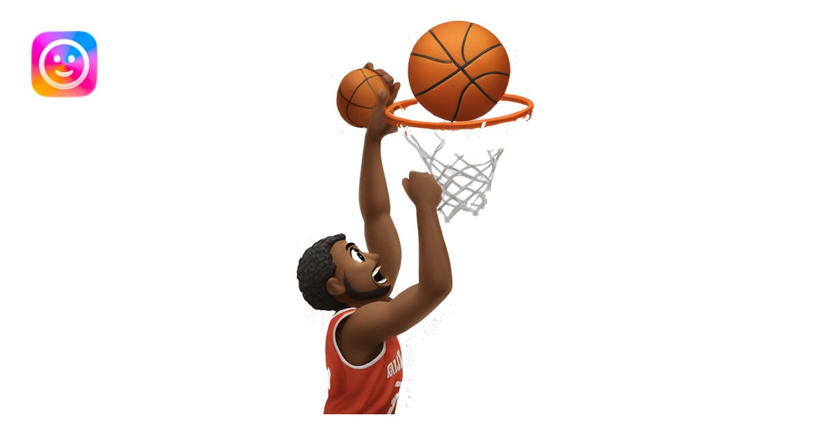 Basketball slam dunk emoji | AI Emoji Generator