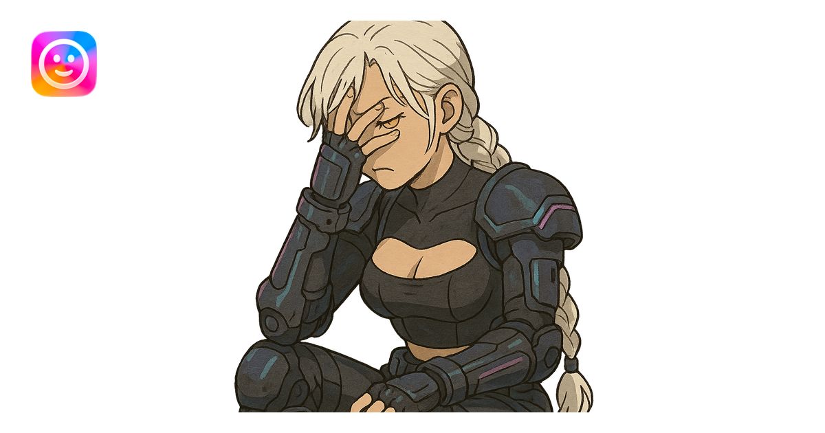 she is wearing armor, maximum power , facepalm smh, a closeup portrait ...