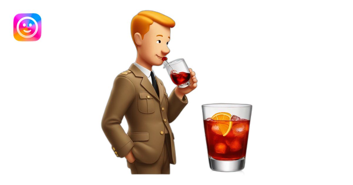tintin drinking negroni emoji | AI Emoji Generator